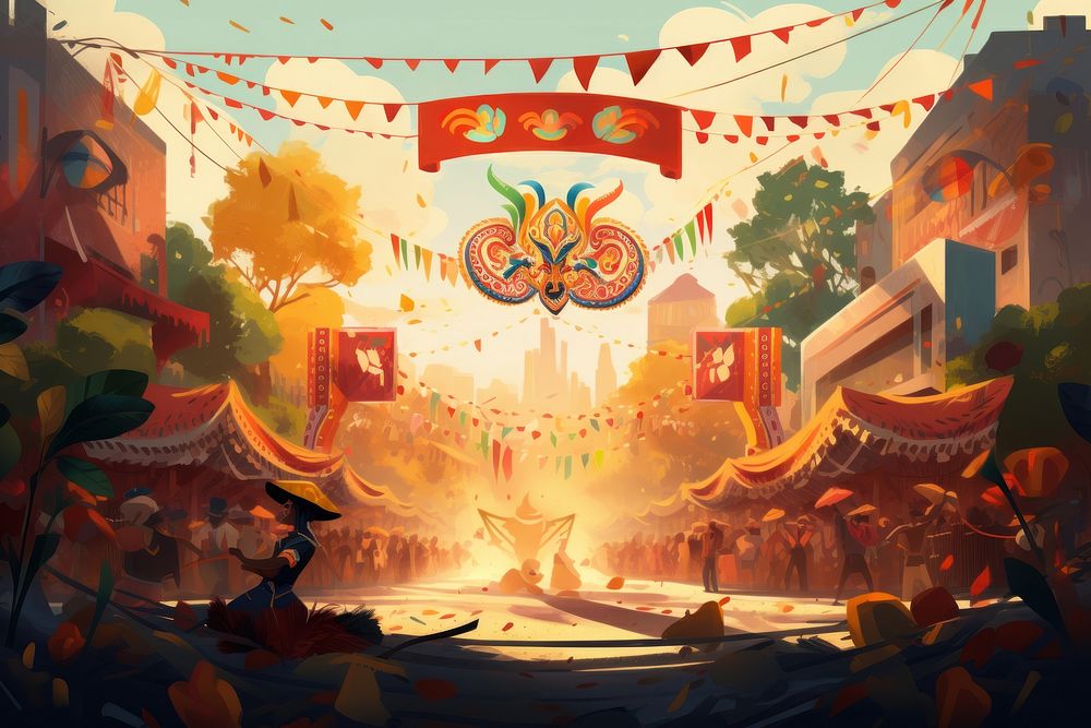 Festival architecture celebration creativity. AI | Premium Photo ...