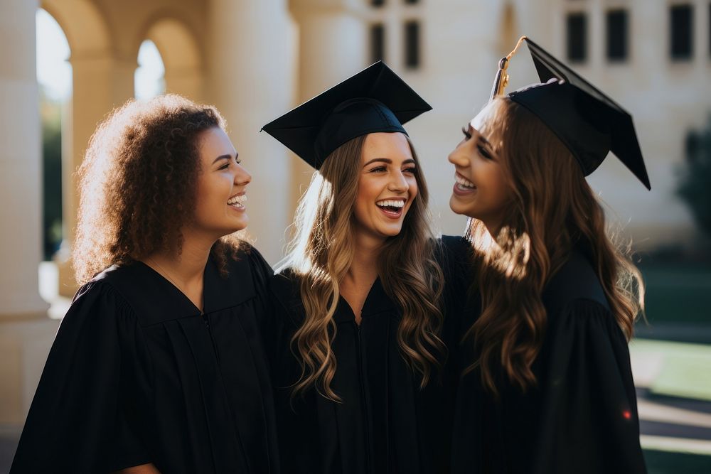 3 female graduates laughing student | Free Photo - rawpixel