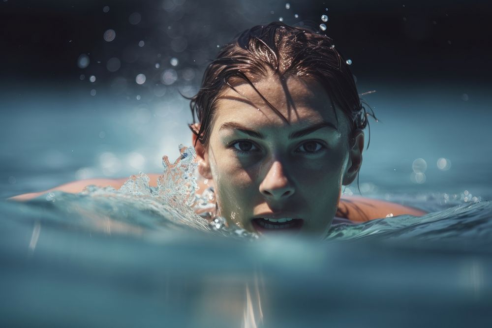 Freestyle swimming portrait sports photo. | Premium Photo - rawpixel
