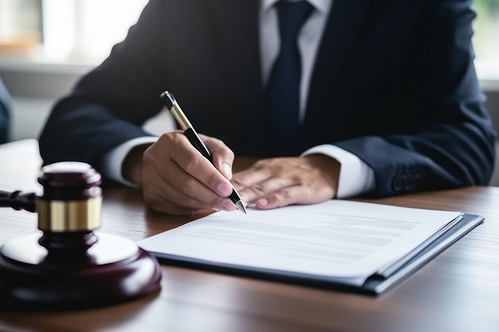 Lawyer working contract document writing. | Free Photo - rawpixel
