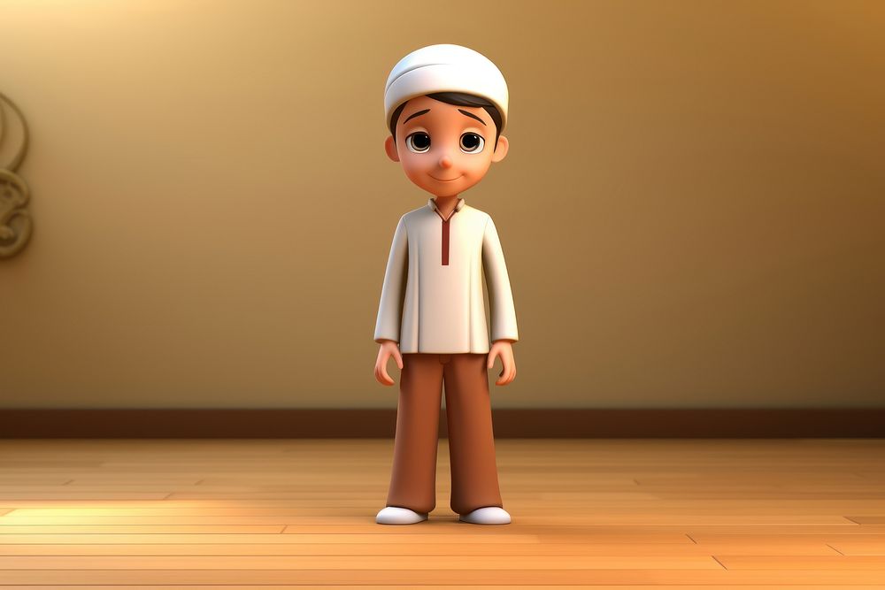 Muslim young boy cartoon toy | Free Photo Illustration - rawpixel