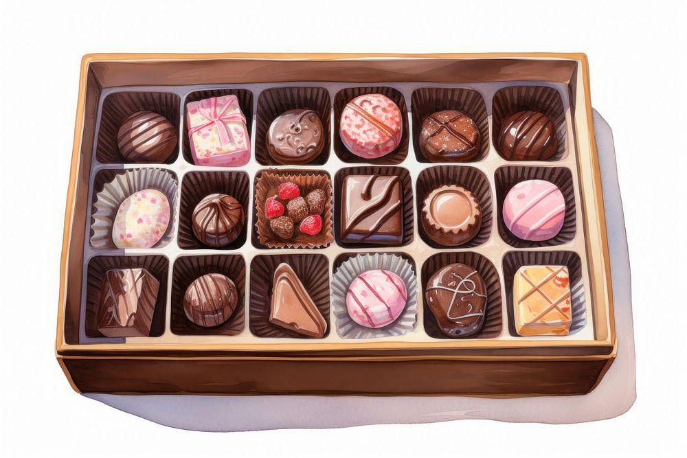 chocolate box dessert food confectionery. | Premium Photo Illustration ...