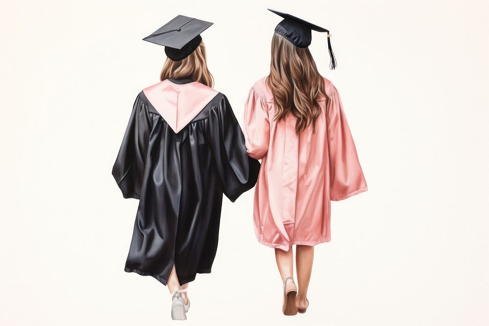 Graduation adult white background togetherness. | Free Photo ...