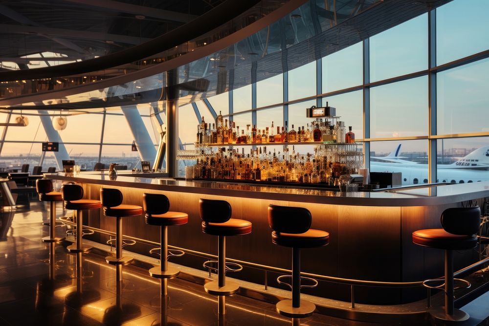Bar airport architecture transportation refreshment. | Free Photo ...