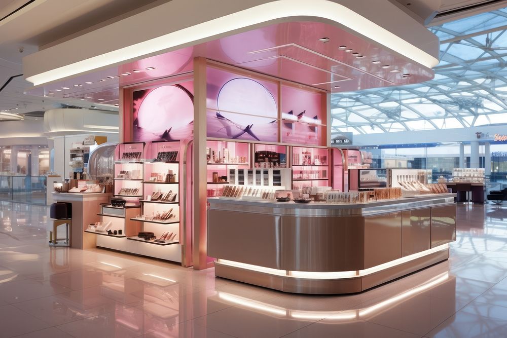 Cosmetics shop architecture electronics building. | Premium Photo ...