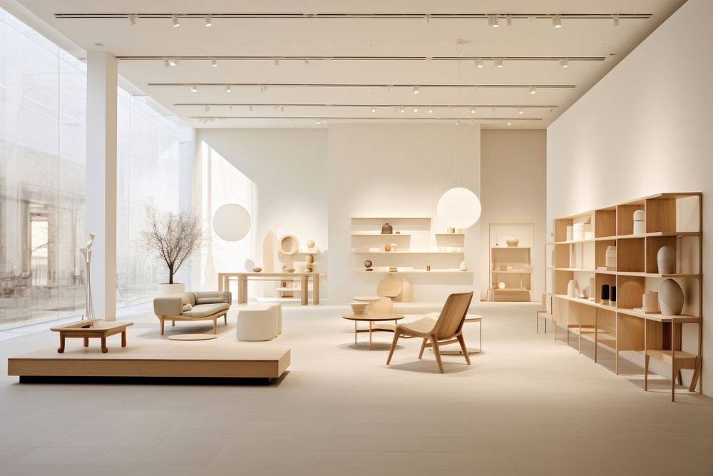 Furniture showroom architecture building chair. | Premium Photo - rawpixel