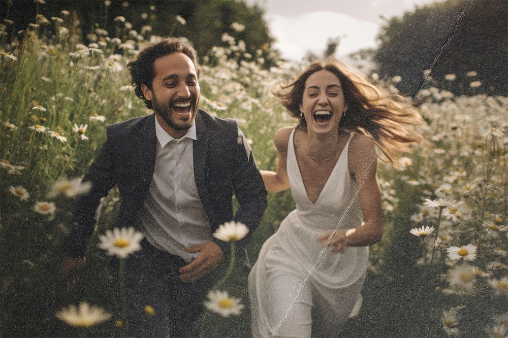 Happy newlywed couple, paper texture | Premium Photo - rawpixel