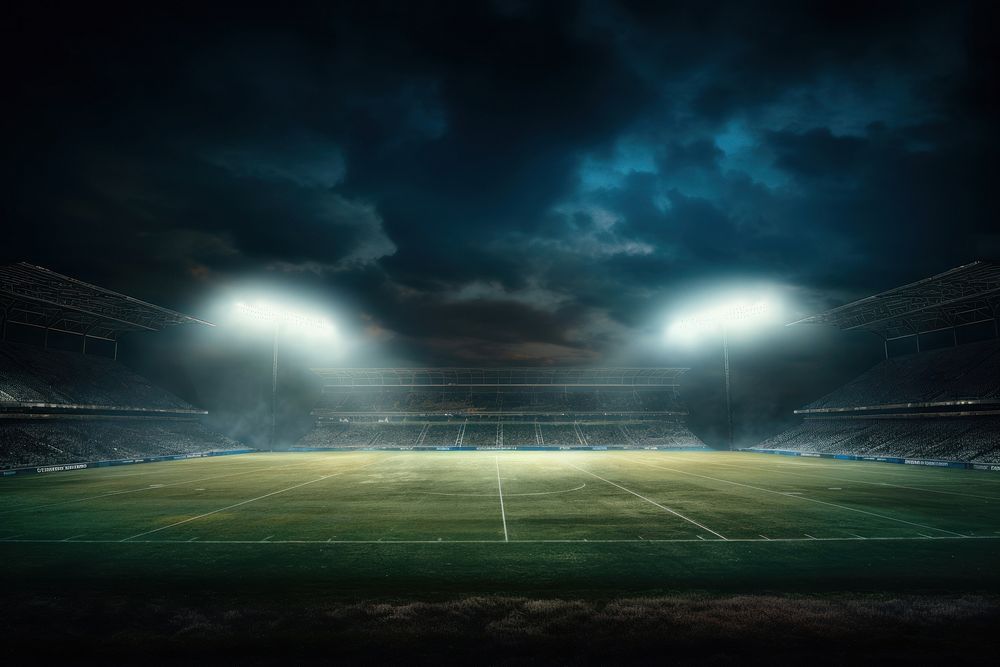 Football stadium architecture illuminated. | Premium Photo - rawpixel