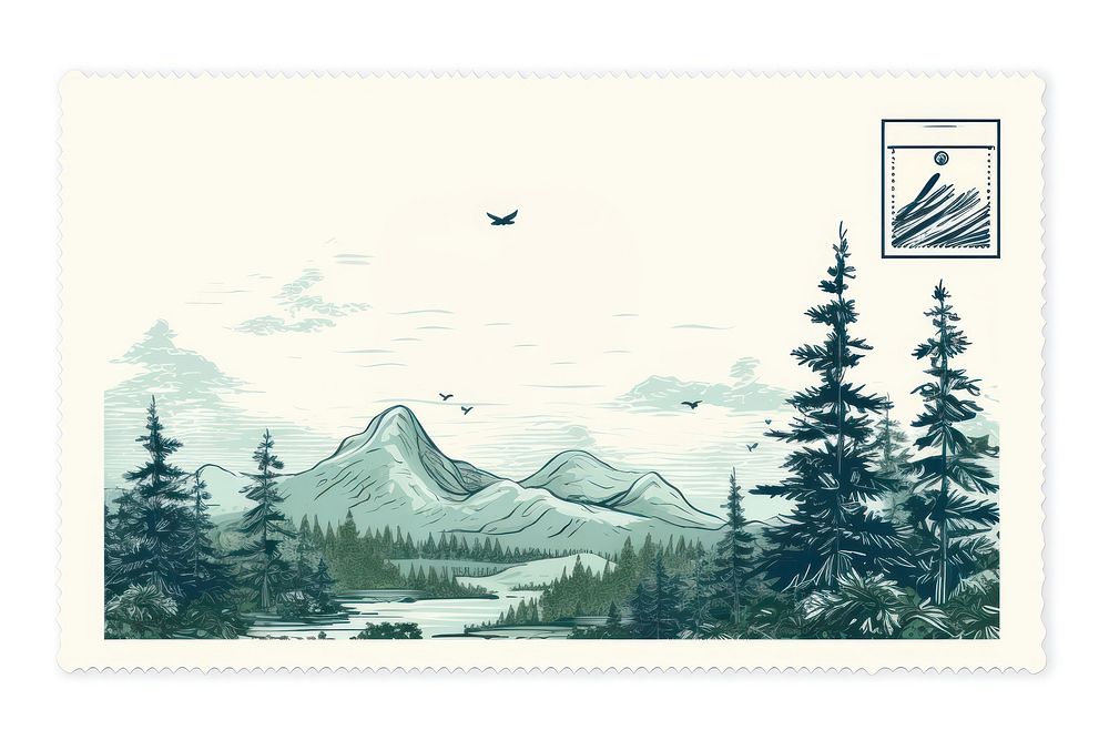 A3 stamped postcard drawing plant | Premium Photo - rawpixel