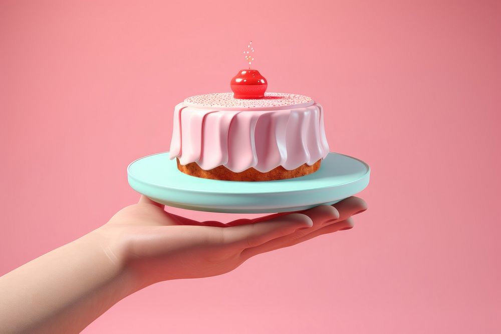 Hand holding cake dessert cupcake | Free Photo Illustration - rawpixel