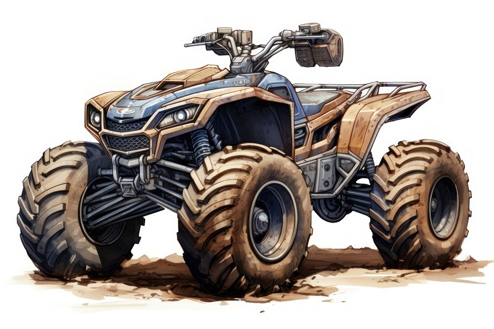 ATV car vehicle drawing wheel. | Free Photo Illustration - rawpixel