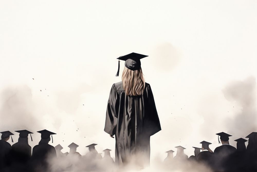 Graduation adult intelligence achievement. AI | Free Photo Illustration ...