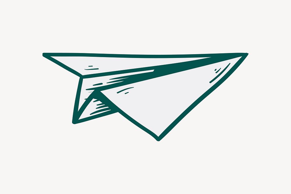 Paper plane element, green design | Premium Vector - rawpixel