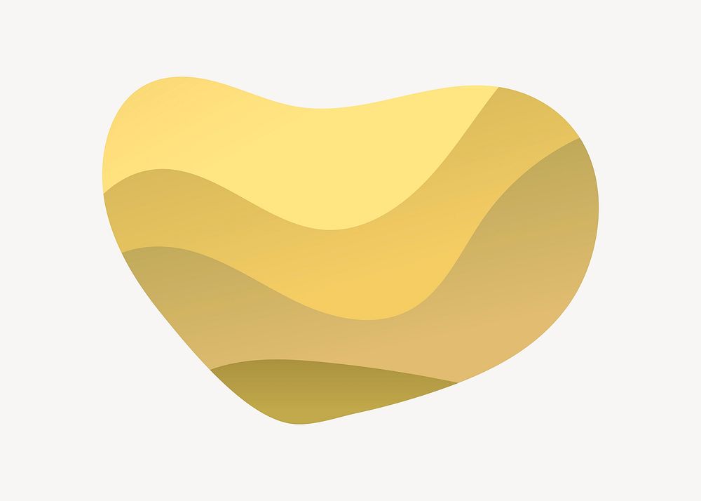 Yellow organic shape vector | Premium Vector - rawpixel