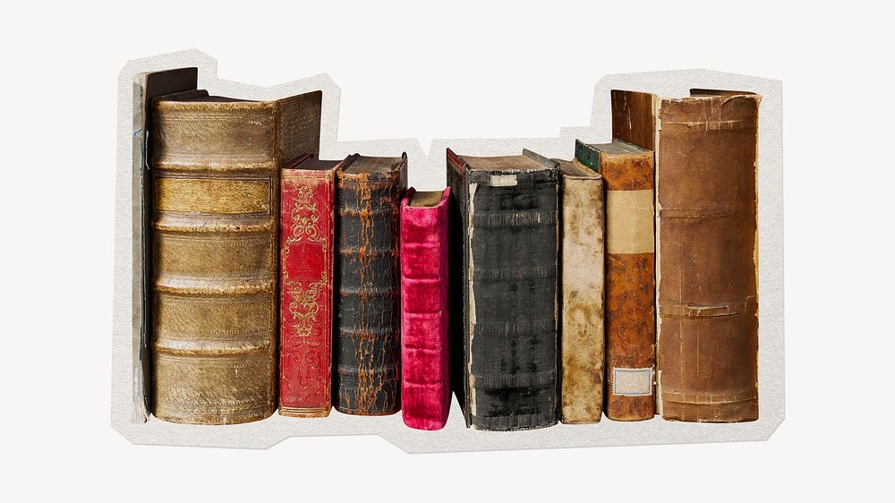 Old books paper cut isolated | Free Photo - rawpixel