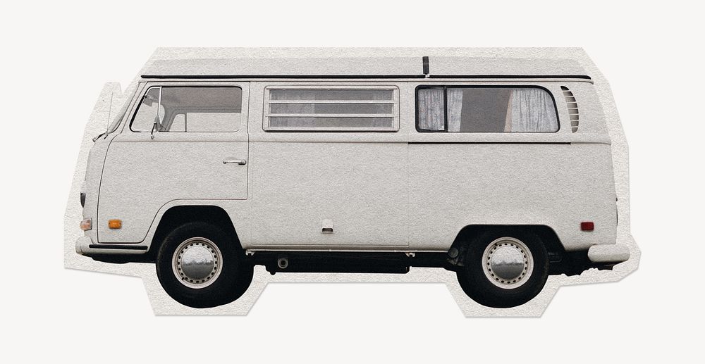 Vintage van, paper cut isolated | Free Photo - rawpixel