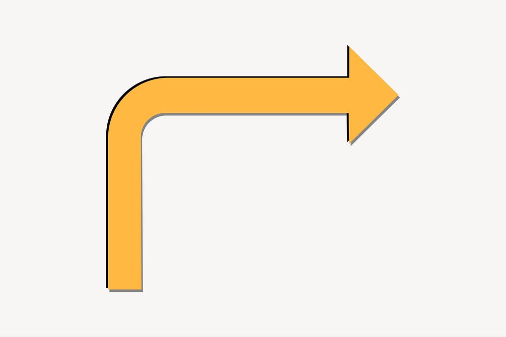 Turn right sign illustration. | Free Photo - rawpixel