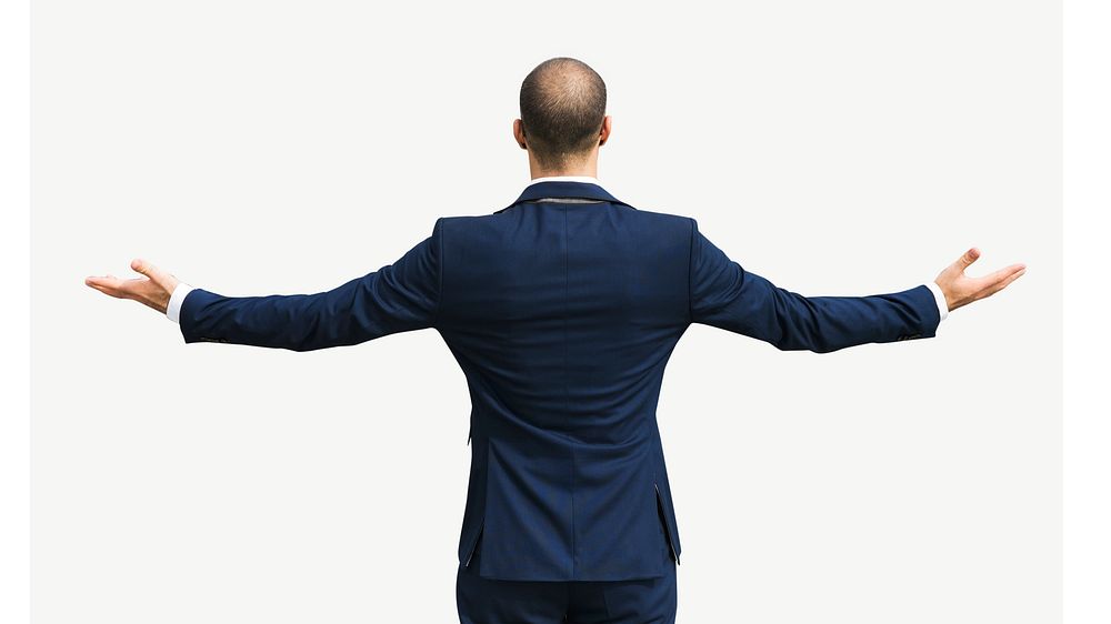 Businessman spreading arms collage element | Premium PSD - rawpixel