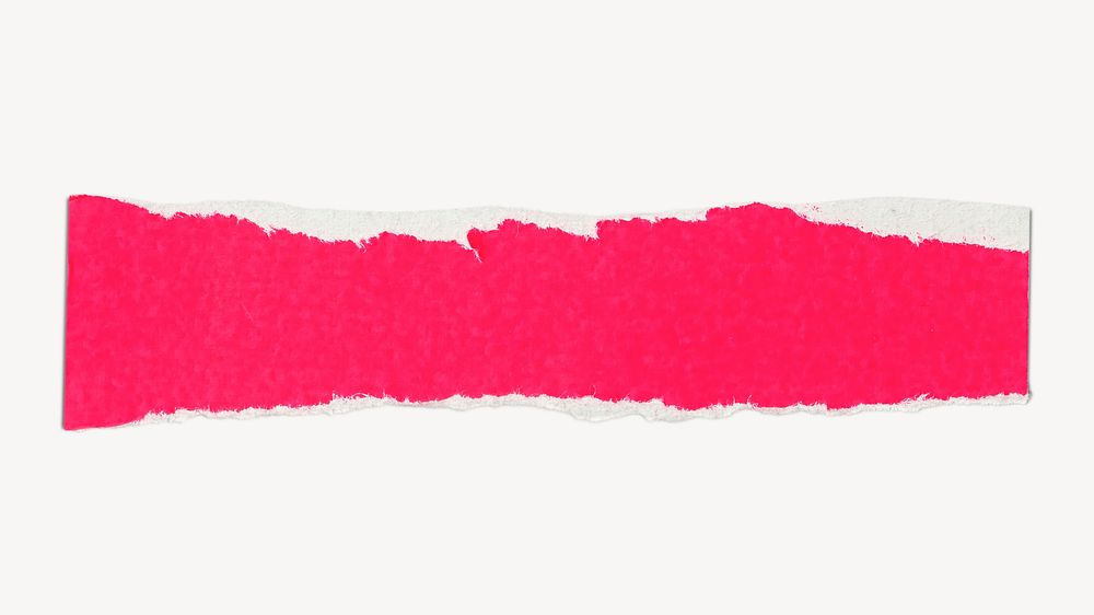 Pink ripped paper collage element | Premium PSD - rawpixel
