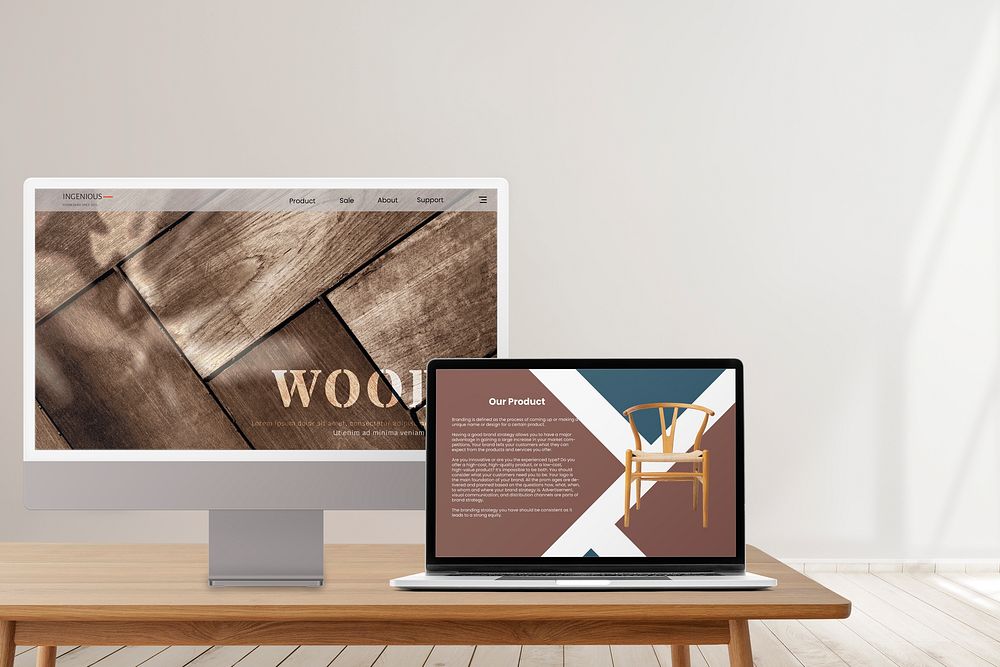 Aesthetic workspace with computer | Premium Photo - rawpixel