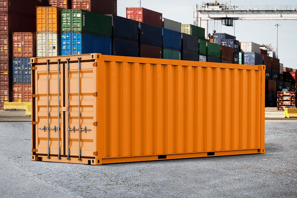 3D shipping container, realistic cargo | Premium PSD Mockup - rawpixel