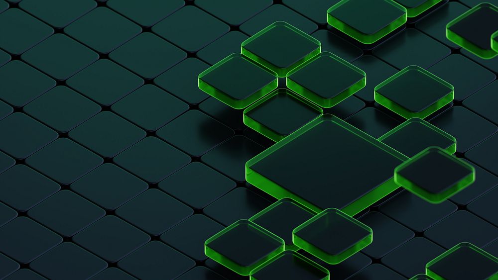 Green square pattern desktop wallpaper, | Premium Photo - rawpixel