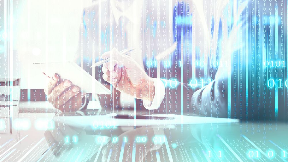 Business technology desktop wallpaper, binary | Premium Photo - rawpixel