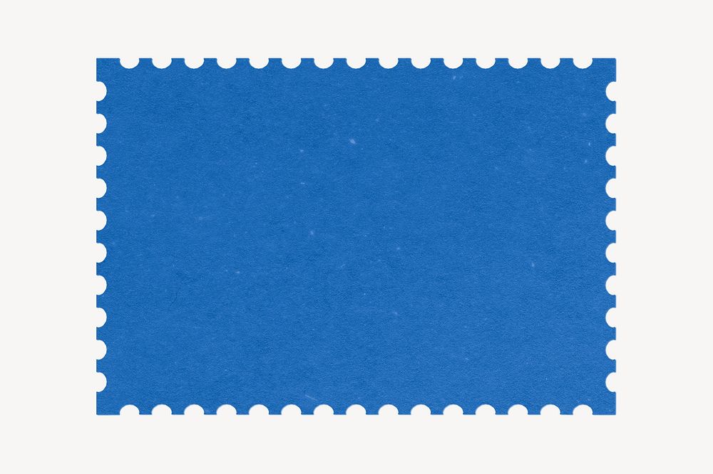 Blue postage stamp paper, rectangle | Premium Photo - rawpixel