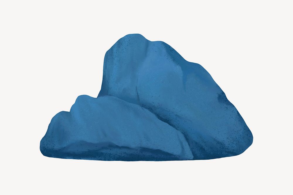 Blue rock, aesthetic nature illustration | Premium Photo Illustration ...