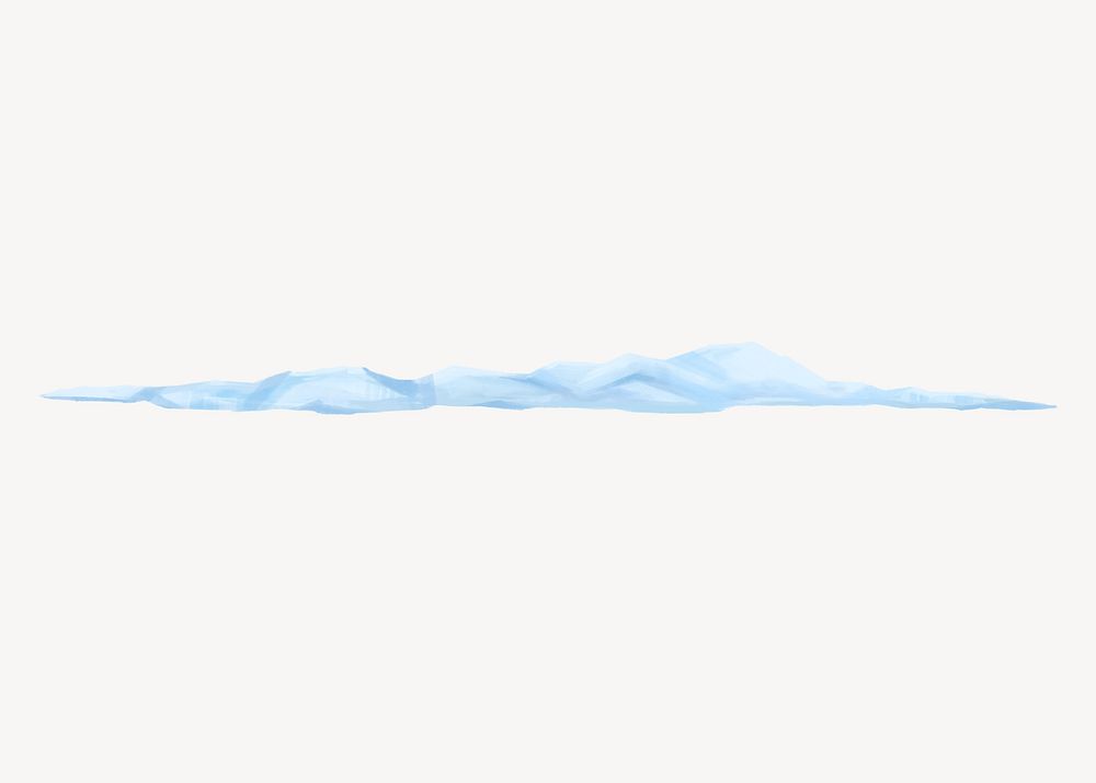 Iceberg border illustration, white background | Premium Photo ...