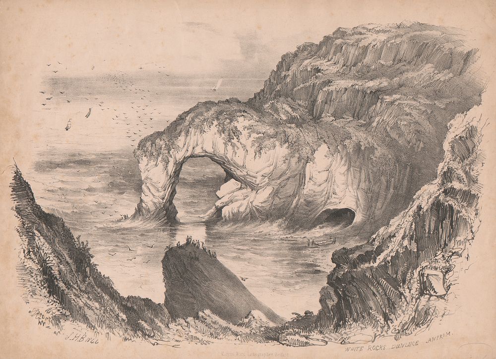 White Rocks, Dunlace Antrim | Free Photo Illustration - rawpixel