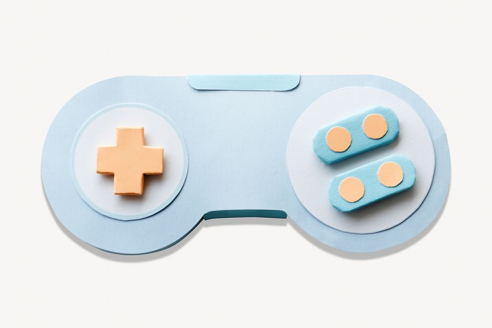Paper craft gaming controller isolated | Free Photo - rawpixel