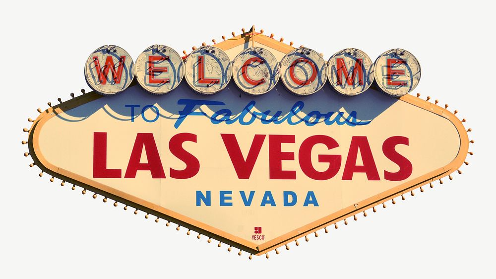 Las Vegas sign collage element | Premium PSD - rawpixel