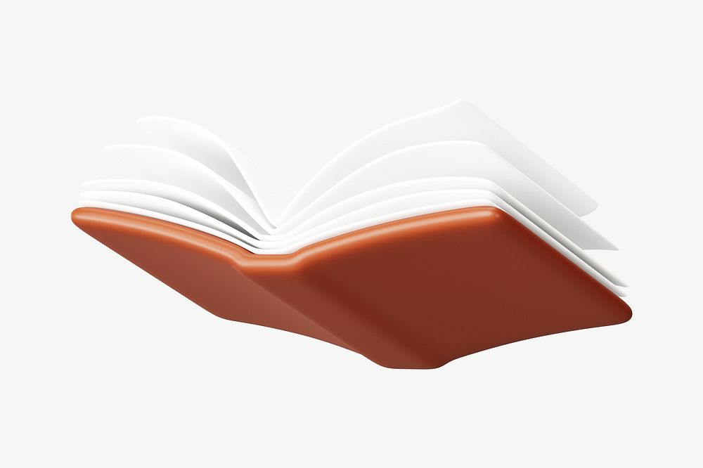 Brown open book, 3D education | Premium PSD - rawpixel