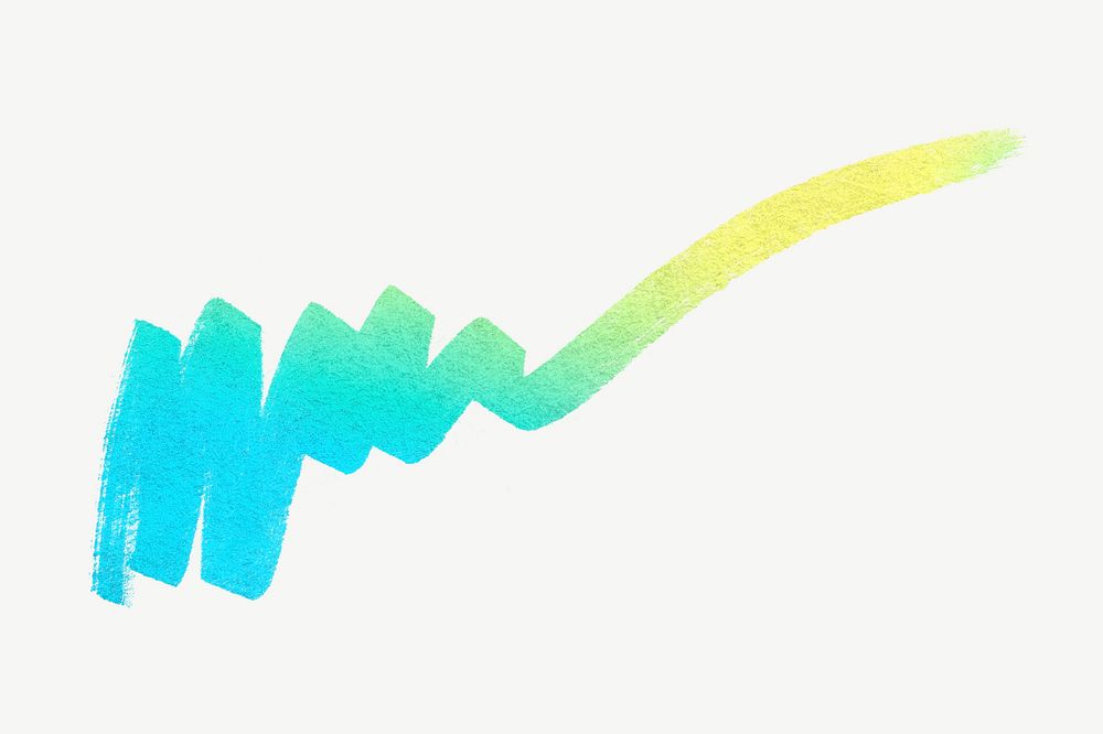 Gradient marker stroke collage element | Premium PSD - rawpixel