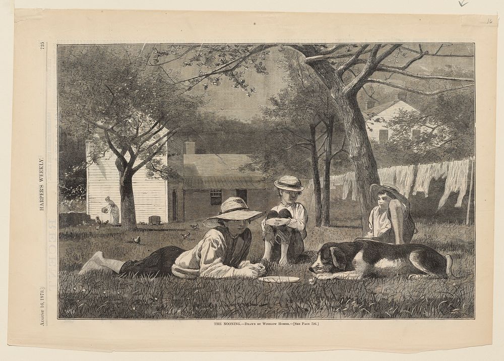 Nooning (16 Aug. 1873) Winslow | Free Photo Illustration - rawpixel