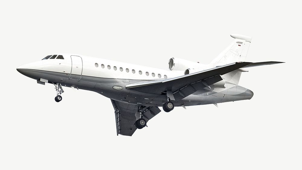 Flying airplane, vehicle collage element | Premium PSD - rawpixel