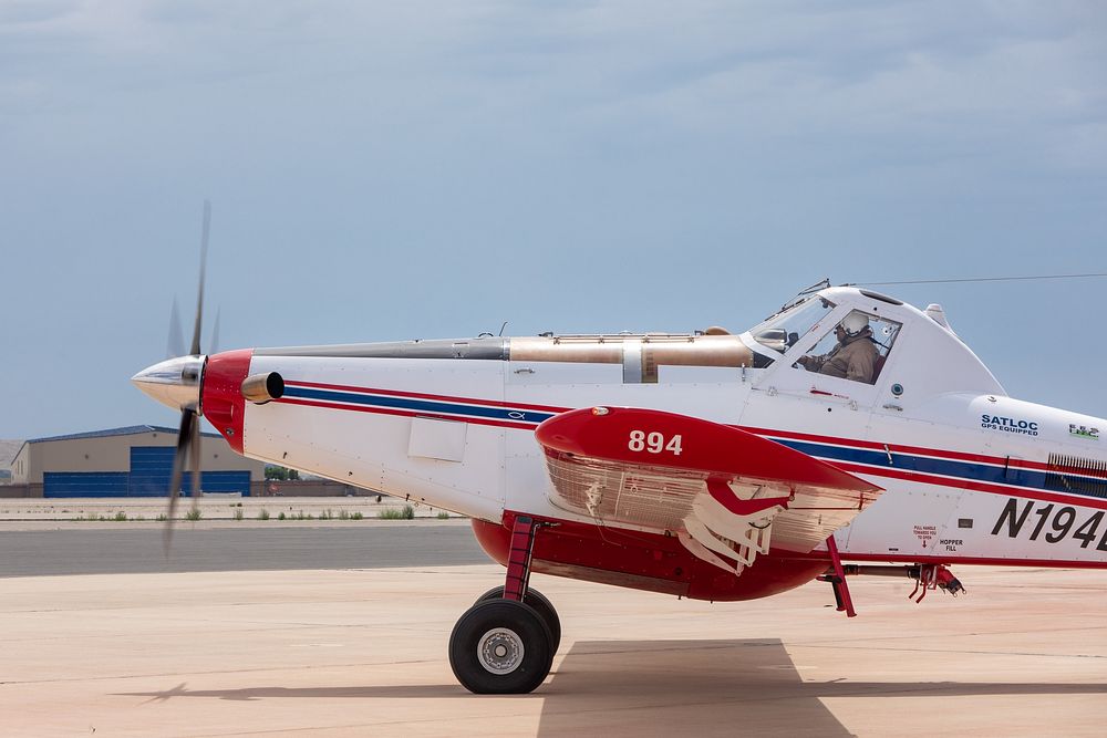 single engine air tanker taxis | Free Photo - rawpixel