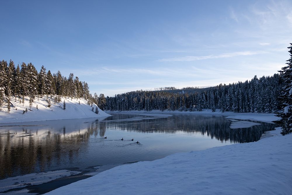 Ice Yellowstone River north Hayden | Free Photo - rawpixel