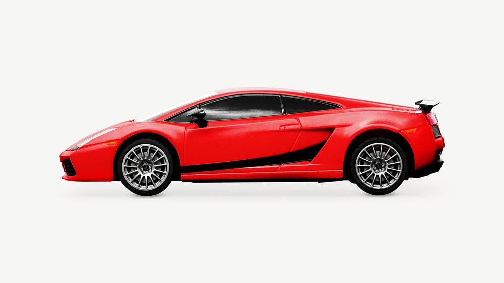 Red sport car collage element | Premium PSD - rawpixel