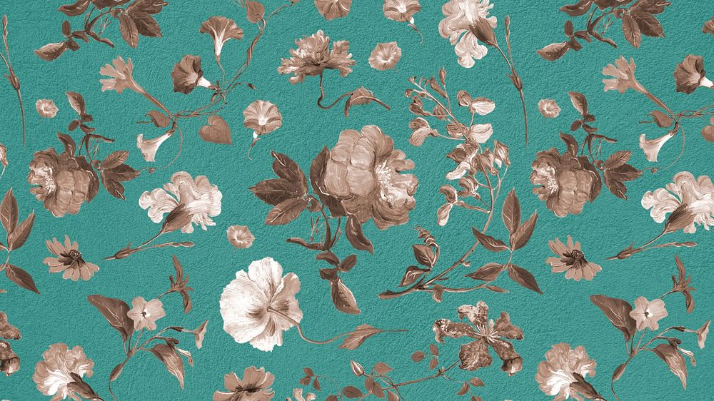 Floral green desktop wallpaper, vintage | Premium Photo Illustration ...