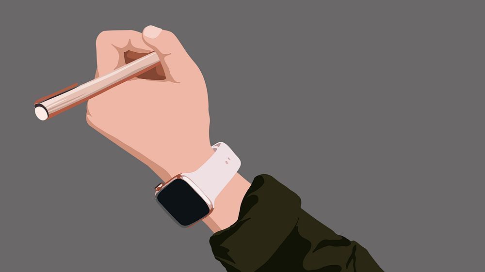 Writer's hand aesthetic computer wallpaper, | Premium Photo ...