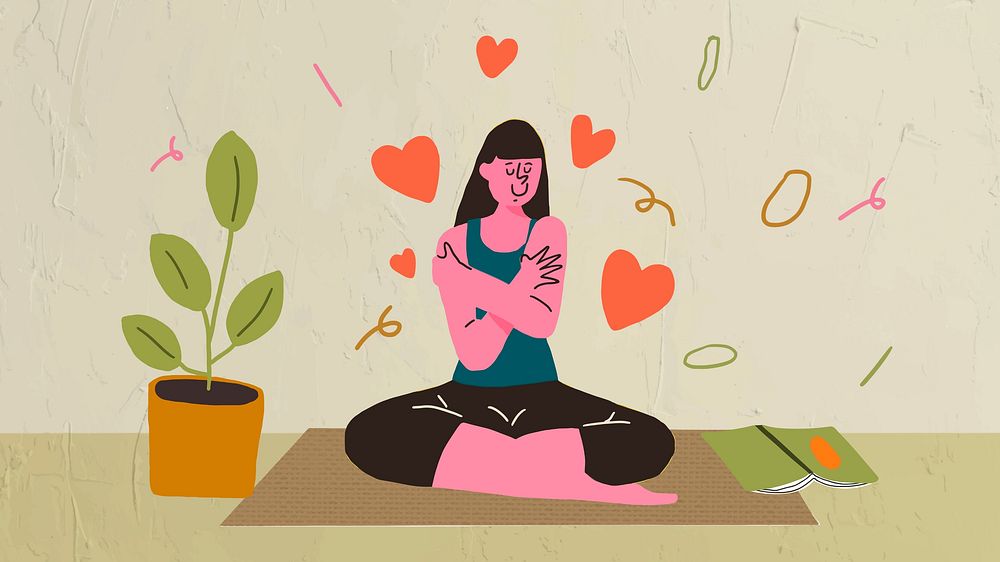 Self-love doodle desktop wallpaper | Premium Photo Illustration - rawpixel