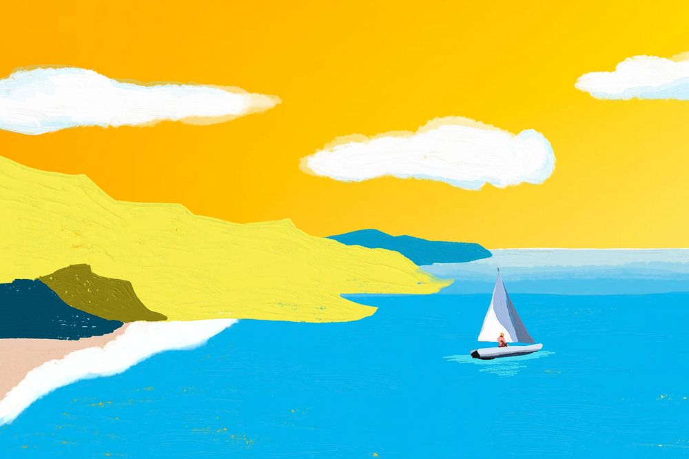 Summer travel background, acrylic texture | Premium Photo - rawpixel