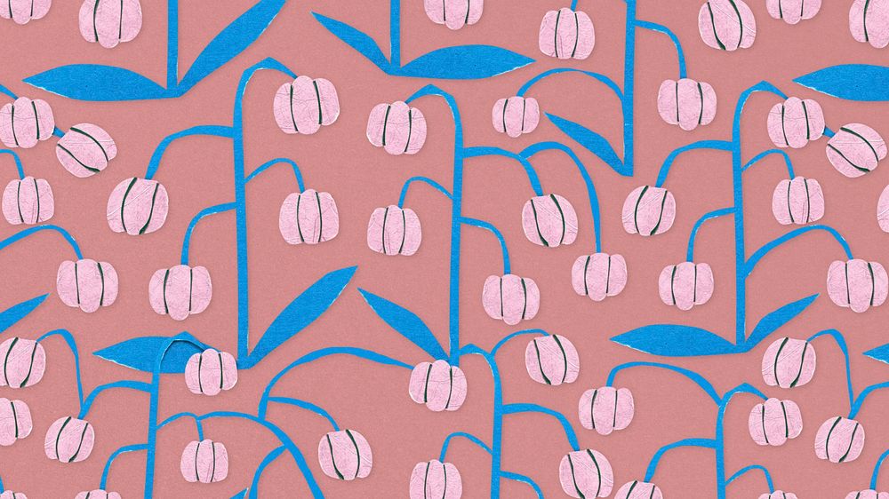 Pink flower pattern computer wallpaper, | Premium Photo Illustration ...