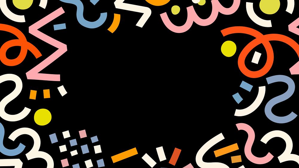 Black abstract memphis computer wallpaper, | Premium Photo - rawpixel