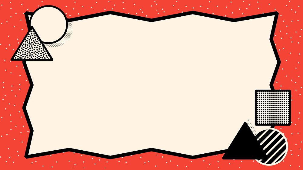 Red geometric frame computer wallpaper, | Premium Photo - rawpixel