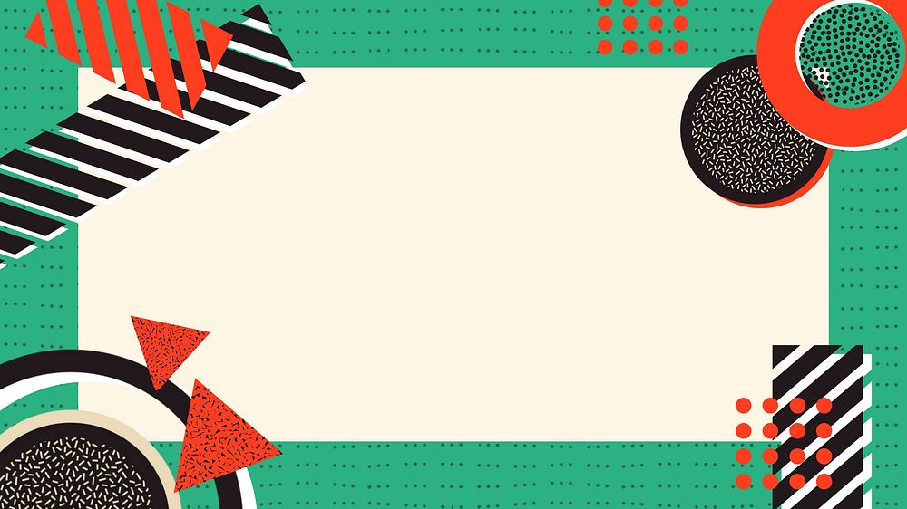 Retro geometric frame computer wallpaper, | Premium Photo - rawpixel