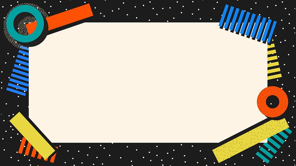 Black memphis frame computer wallpaper, | Premium Photo - rawpixel