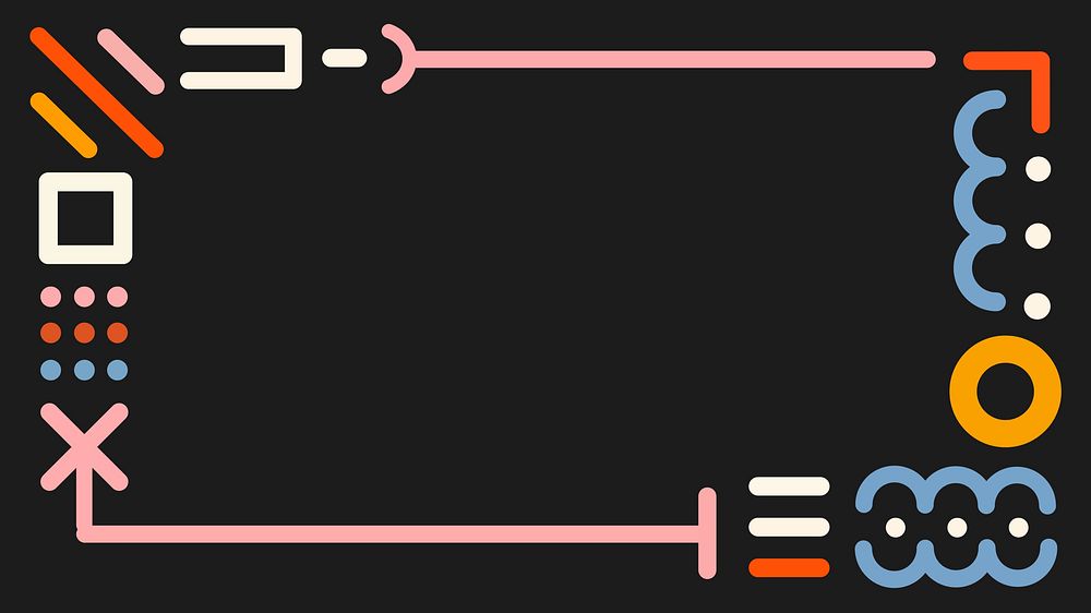 Abstract memphis frame computer wallpaper, | Premium Photo - rawpixel